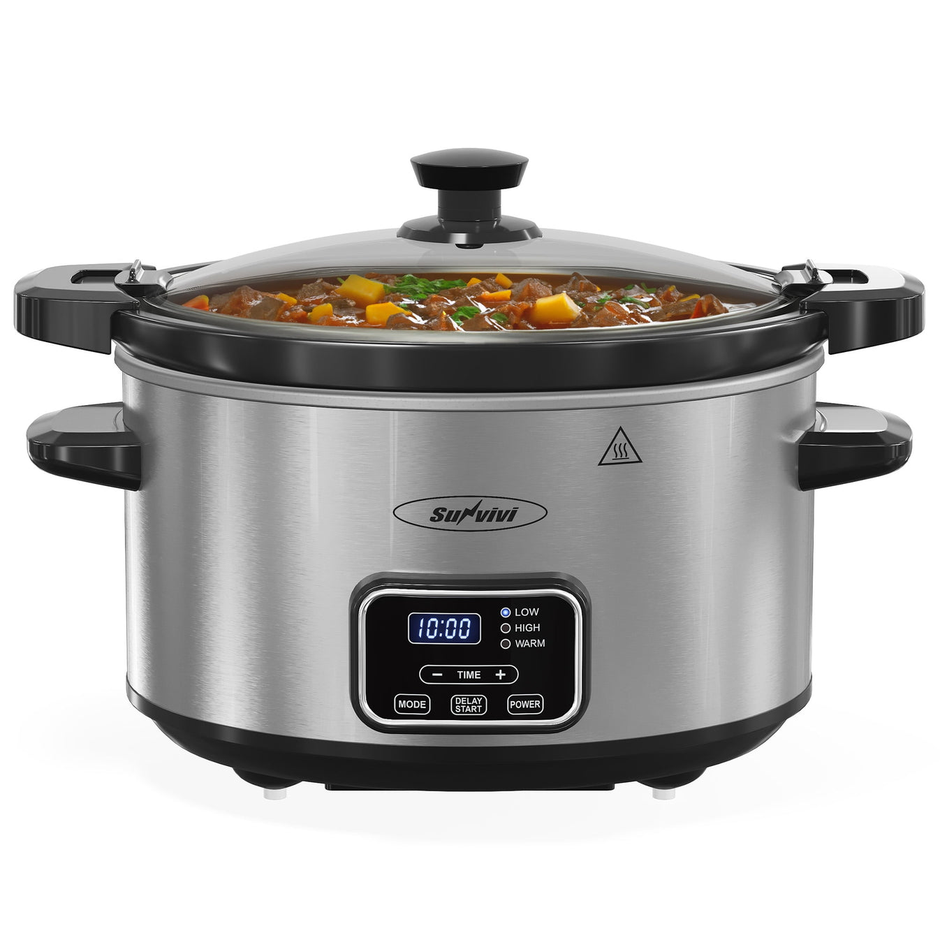 Sunvivi 4qt Slow Cooker, Programmable Slow Cooker with Locking Lid, Re ...